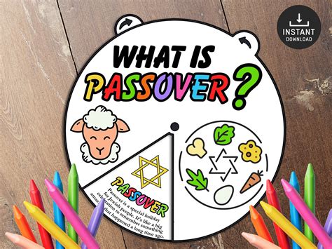 Passover Coloring Wheel Passover Craft Passover Activity Bible
