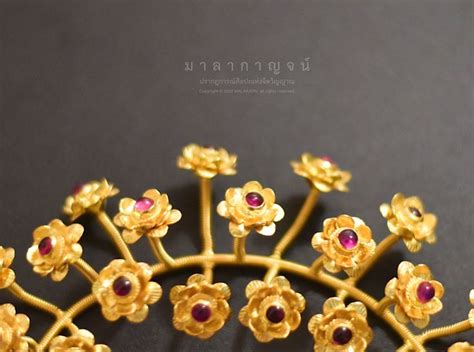 ดอกไม้ไหว เครื่องประดับโบราณ เงิน ดอกไม้