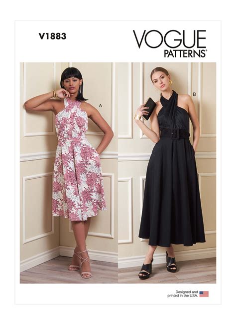 Vogue Patterns V1883 Misses Dress Sewdirect Australia