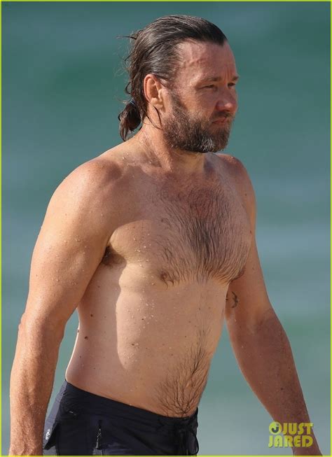 Joel Edgerton Shows Off Fit Shirtless Body While At The Beach In Sydney