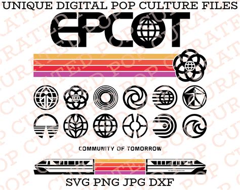 Epcot pavilion logos svg Etsy México