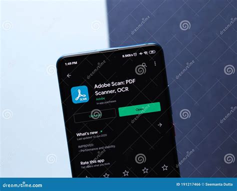 Assam India July 5 2020 Adobe Scan A Pdf Scanner App Editorial Photo Image Of