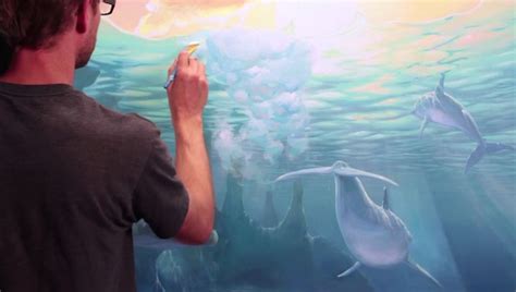 How To Paint Under Water Scenes Learn With Mural Joe