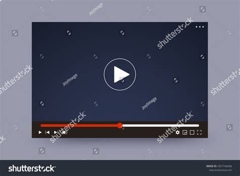 Video Player Interface Illustration Video Player Stock Vector Royalty Free