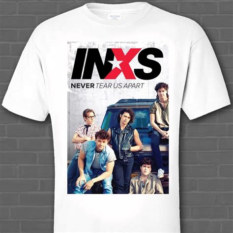 Inxs Band Tshirt Never Tear Us Apart Australian 1980s Rock Etsy