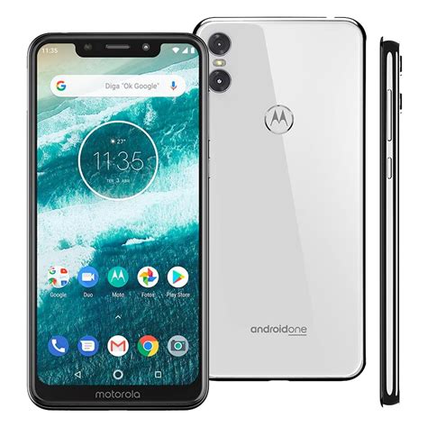 Smartphone Motorola One Xt1941 Branco Dual Chip 64gb 13mp