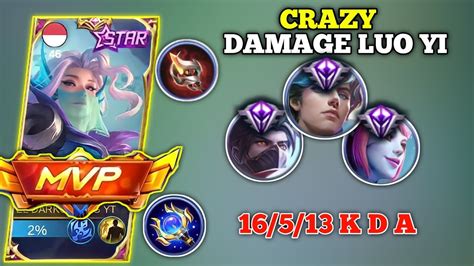 Wtf 😱🔥crazy Damage Luo Yibroken Buildbest Build Luo Yi 2023 Top 1