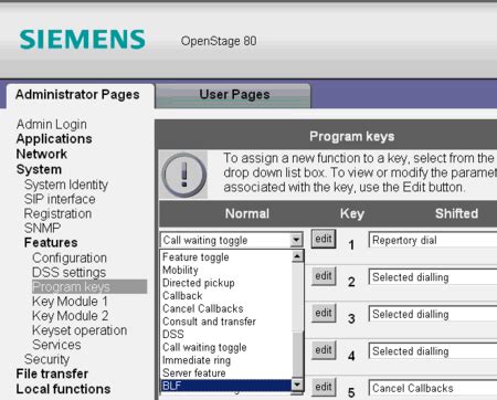 Asterisk Feature Busy Lamp Field BLF Unify OpenScape Experts Wiki
