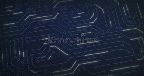 Animation Of Microprocessor Connections And Network Of Connections