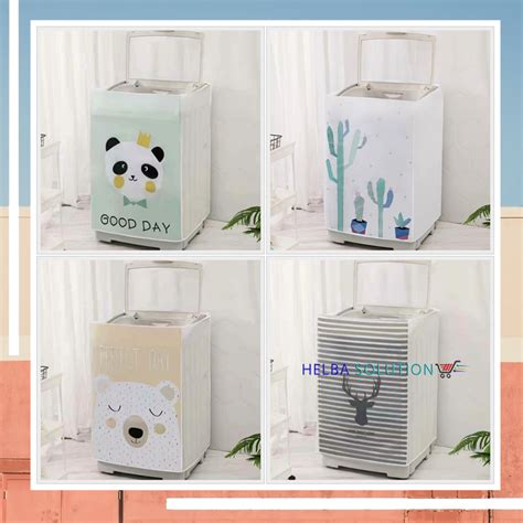 Jual Cover Mesin Cuci Bukaan Atas Waterproof Pelindung Mesin Cuci Tabung Tutup Atas Peva Anti