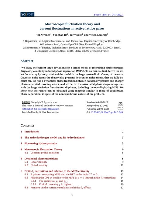 Pdf Macroscopic Fluctuation Theory And Current Fluctuations In Active