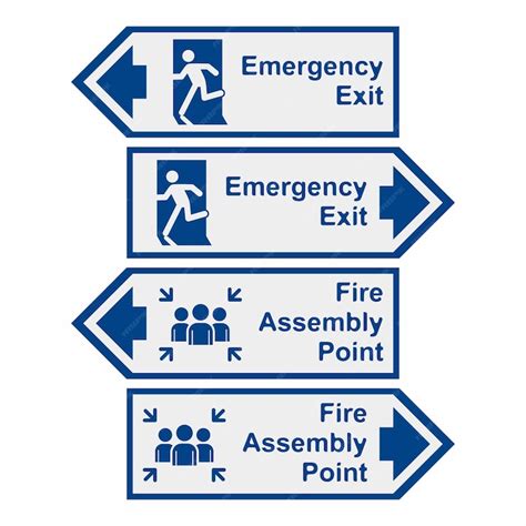 Набор знаков аварийного выхода Премиум векторы