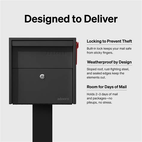 Locking Post Mount Mailbox Small