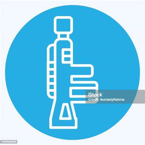 Fusil Icon Lié Au Symbole Militaire Style Yeux Bleus Conception Simple