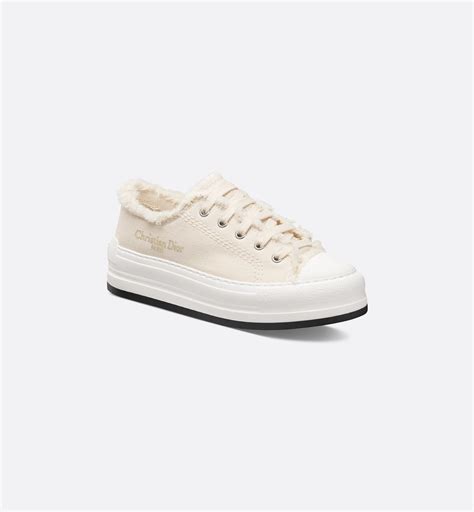 Sneaker De Plataforma Walkndior Lona De Algodón Negra Desflecada Y