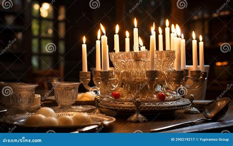 La Llama De Las Velas Ilumina La Mesa Que Simboliza La Espiritualidad Y