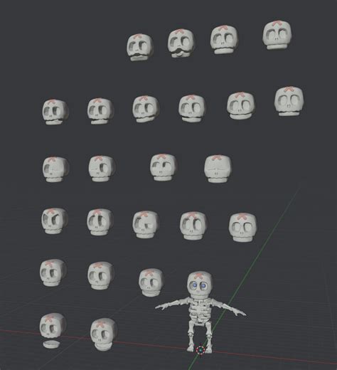 Blender 导入变形表情脸动画的对齐问题，点对匹配，形态键，morpher 哔哩哔哩