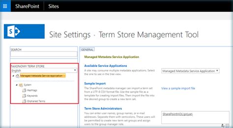 create and configure managed metadata service application in sharepoint