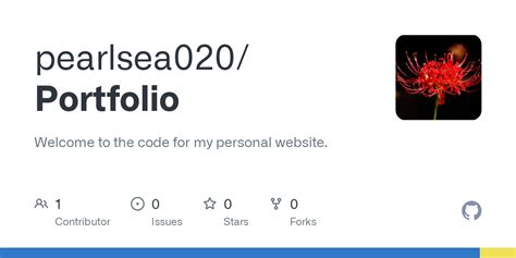 GitHub Pearlsea Portfolio Welcome To The Code For My Personal Website