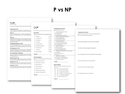 P Vs NP Teaching Resources