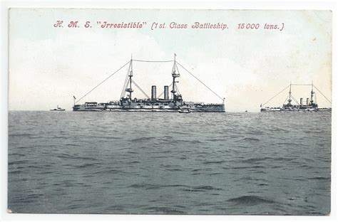 Royal Navy Formidable Class Battleship Postcards