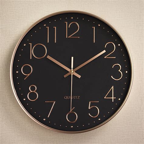 Годинник настінний кварцовий безшумний круглий для дому сучасні Losso Premium Gold Cw 30