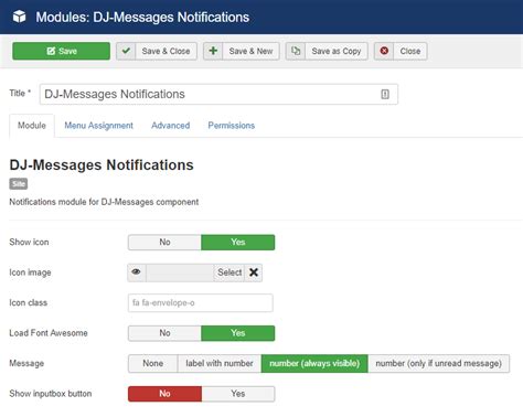 dj messages updated with flexible notifications module
