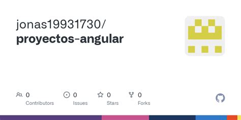 Github Jonas Proyectos Angular