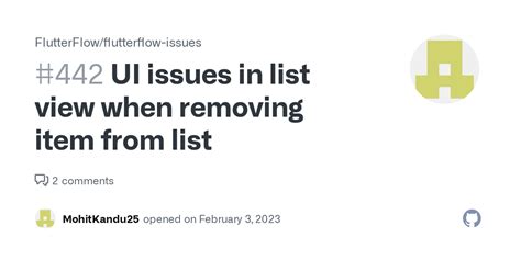 Ui Issues In List View When Removing Item From List Issue