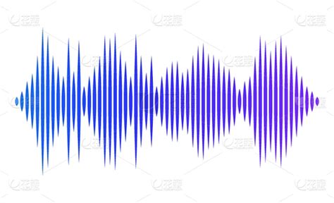 频率 音乐 波形 紫色 白色背景 海洋 声波 活力 噪声 图表素材 花瓣网
