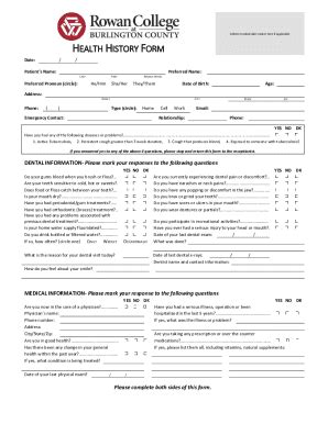 Fillable Online Adult History Form Adult History Form Fax Email Print PdfFiller