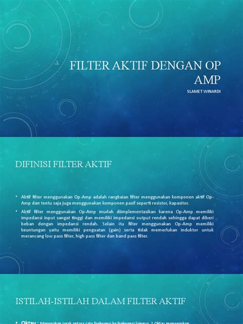 04 Filter Aktif Dengan Op Amp Pdf
