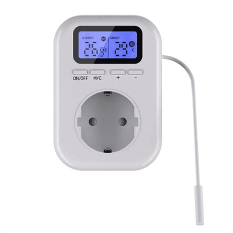 220v Temperature Controller Plug With Sensor Digital Thermostat Plug Socket Thermostat Switch