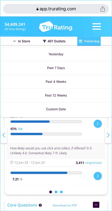 Using The Custom Date Filter On Mobile Trurating