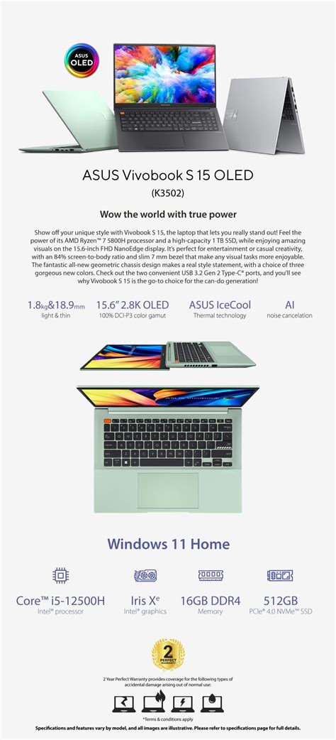 Asus Vivobook S 15 Oled K3502za Oled005w