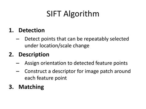 Sift Scale Invariant Feature Transform David Lowe Ppt Download