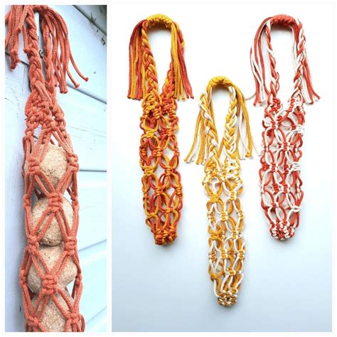 Bird Macrame Fat Balls Feeder Eco Friendly Pure Cotton Bird Feeder