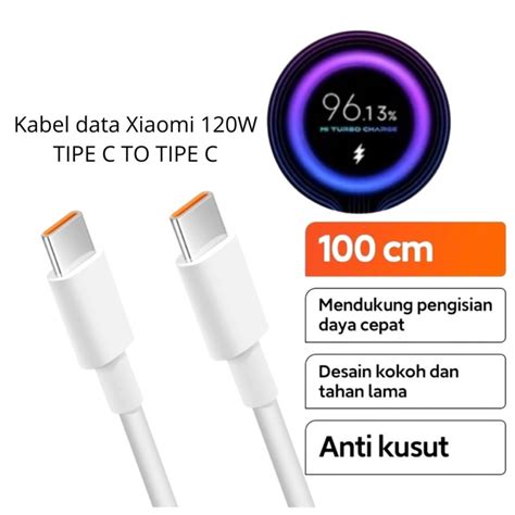 Jual Kabel Data Xiaomi Fast Charging Type C To Type C Kabel Data Mi Turbo Shopee Indonesia