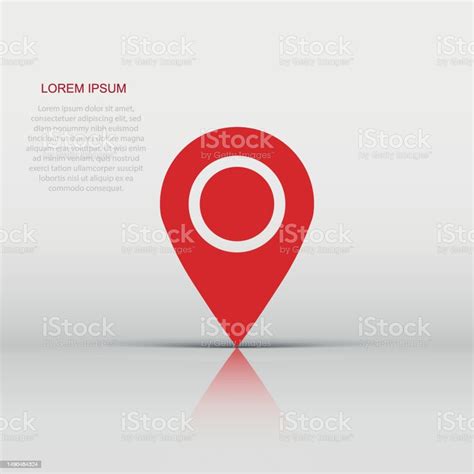 평면 스타일에서 핀 지도 아이콘입니다 Gps 네비게이션 벡터 일러스트 레이 션 화이트 배경 고립 대상 대상 비즈니스 개념입니다