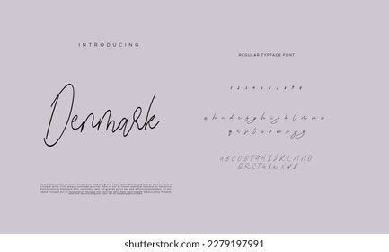 Handwritten Script Font Hand Drawn Brush Stock Vector Royalty Free 2278374625 Shutterstock