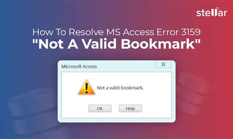 How To Fix Ms Access Error Not A Valid Bookmark Stellar