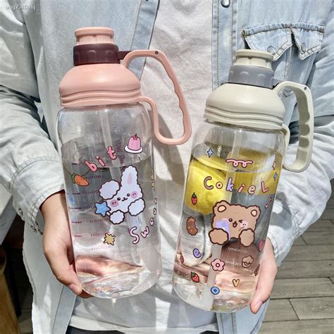 ลดราคาถ้วยน้ำความจุขนาดใหญ่สำหรับผู้ชายและผู้หญิงแบบพกพากลางแจ้งกีฬาขวดน้ำถ้วยฟางป้องกันการตก