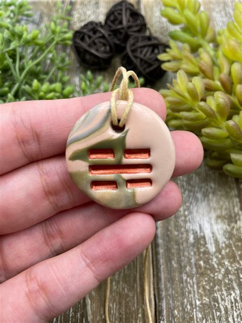 Water Trigram I Ching Pendant Handmade Taoist Necklace For Etsy