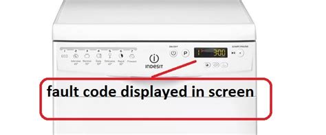 Indesit Dishwasher Error Codes And Faults Diagnostic Fault Finding