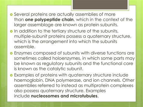 Quaternary Structure Of Protein Ppt