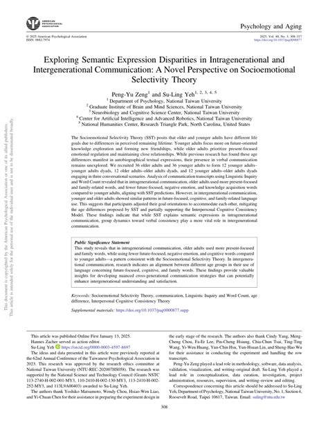 Exploring Semantic Expression Disparities In Intragenerational And Intergenerational
