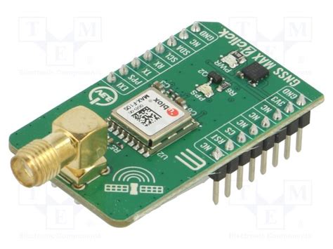 gnss max 2 click mikroe click board prototype board comp max f10s gnss gps 3 3vdc