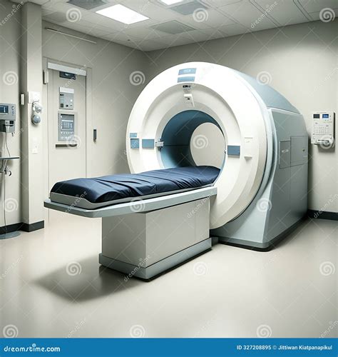 Mri Scanner Examination Vector Illustration Cartoon Flat Medical Scan