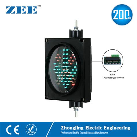 자동 실행 자기 제어 8 인치 200mm Led 교통 신호등 주차장 신호등 입구 및 출구 통행료 역 신호 도로 안전