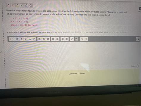 Solved Me Describe Why Short Circuit Operators Are Used